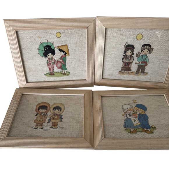 Handmade | Accents | Dutch Eskimo Indian Japan Handmade Set Of 4 ...